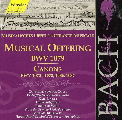 Bach: Musical Offering; Canons - Gottfried von... | AllMusic